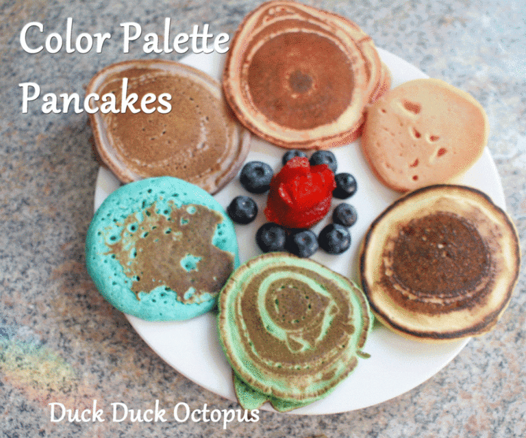 Learning in the Kitchen {Color Palette Pancakes }