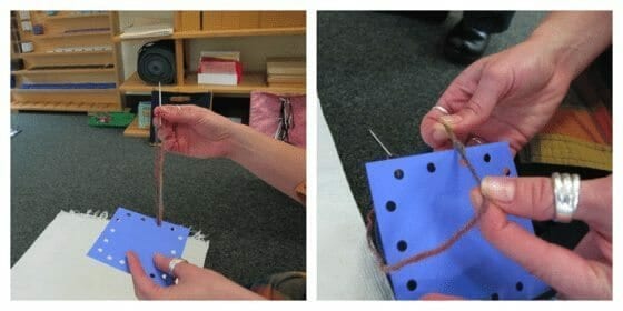 Montessori Practical Life: Card Sewing Activities & Lessons for Preschool