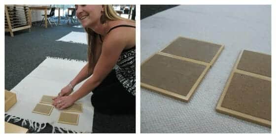 Montessori Sensorial Lesson: Rough & Smooth Touch Tablets